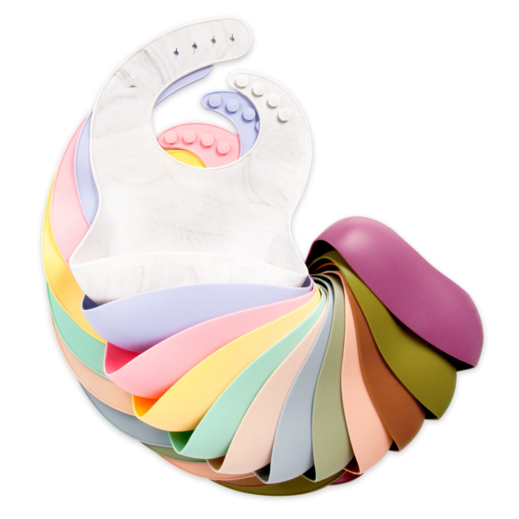 12 Colors Adjuctable Waterproof Silicone Baby bibs - Baby Feeding n ...
